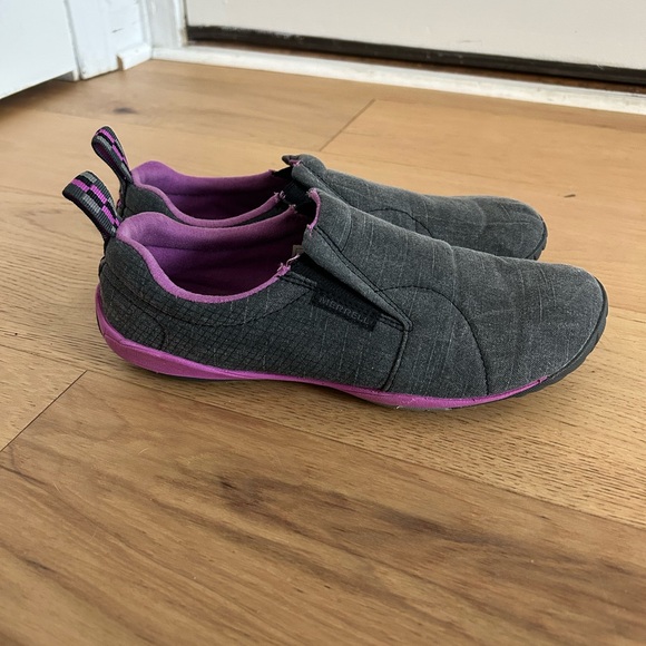 Merrell | Shoes | Merrell Vibram Barefoot Gray And Purple Slipon Shoes ...